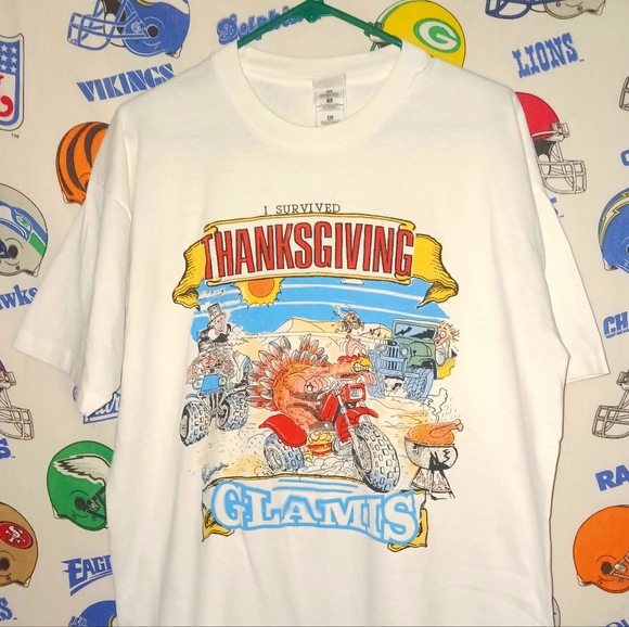 Shirts | Vintage Vtg 199s I Survived Thanksgiving Glamis Turkey Off ...